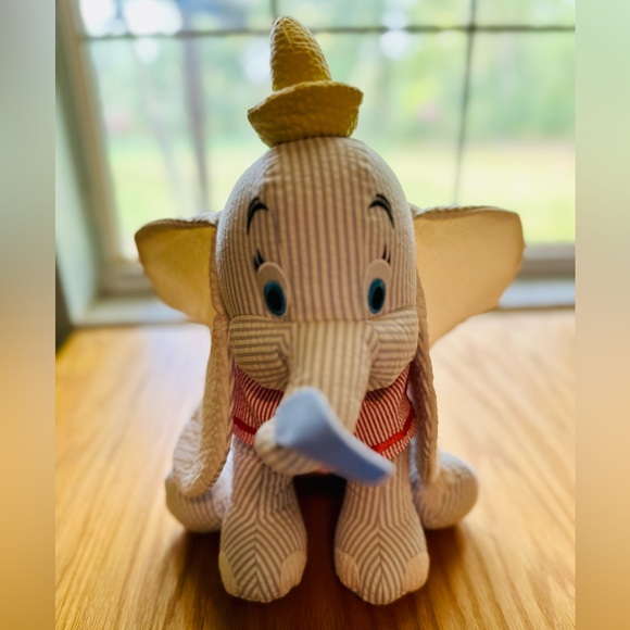 Disney | Toys | Disney 2 Sitting Dumbo Plush Striped Seersucker New ...
